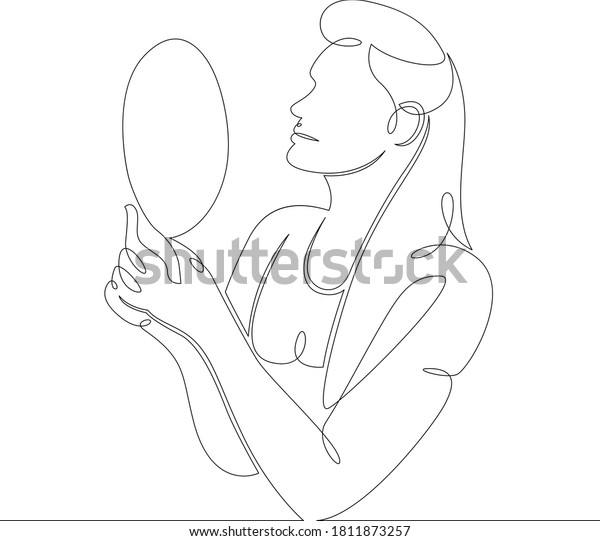 7,339 Mirror Line Drawing Stock Vectors, Images & Vector Art | Shutterstock