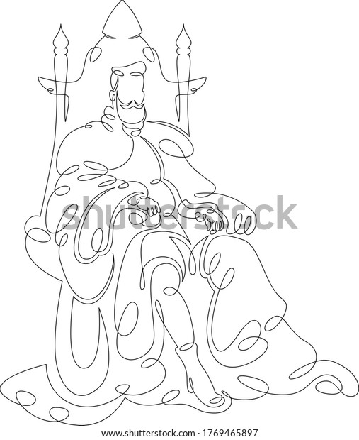 One Continuous Drawing Line Medieval Historical Stock Vector (Royalty ...