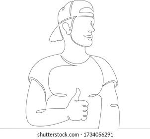 Continuous Line Drawing Silhouette Design Man: เวกเตอร์สต็อก (ปลอดค่า ...