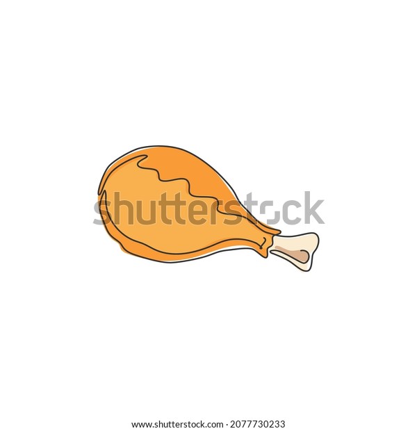 One Continuous Line Drawing Hot Spicy Stock Vector (Royalty Free ...