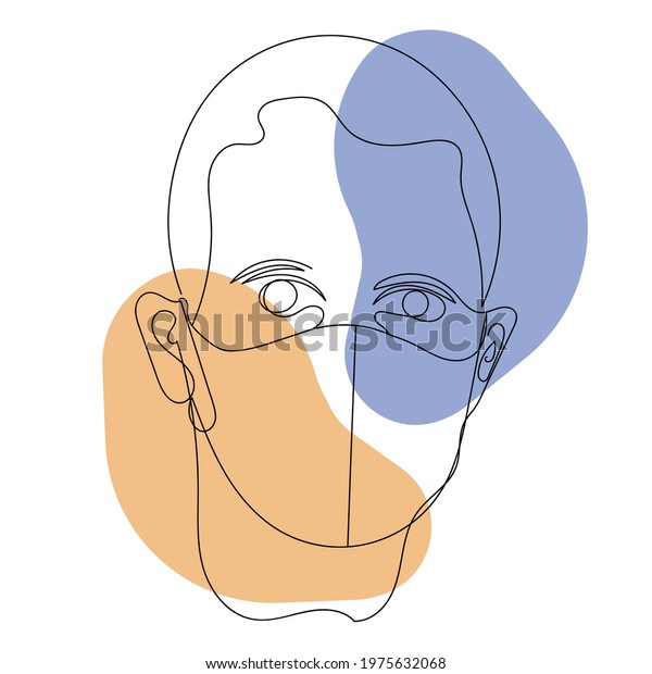 One Continuous Line Drawing Medical Face Stock Vector (Royalty Free ...