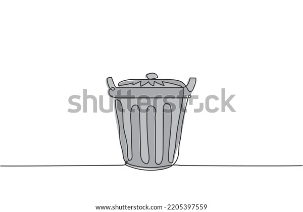 One Continuous Line Drawing Metal Recycle Stock Vector (Royalty Free ...