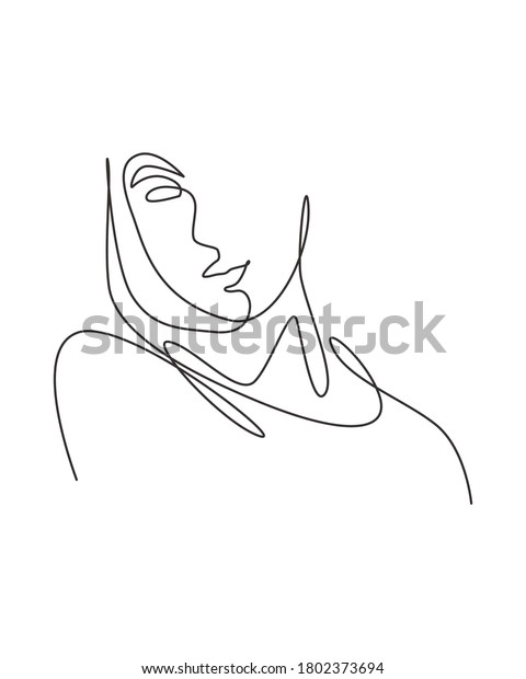 One Continuous Line Drawing Sexy Beauty Stock Vector (Royalty Free ...