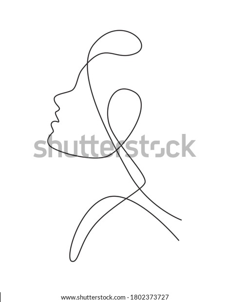 One Continuous Line Drawing Sexy Beauty Stock Vector (Royalty Free ...