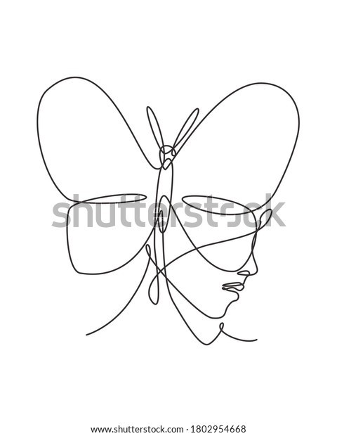 One Continuous Line Drawing Sexy Woman Stock Vector (Royalty Free ...