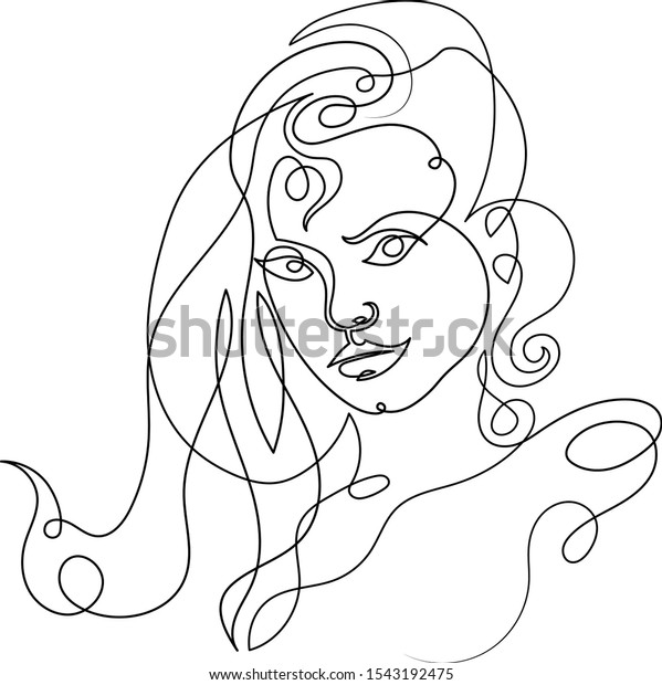 One Continuous Single Drawn Art Line Stock Vector (Royalty Free ...