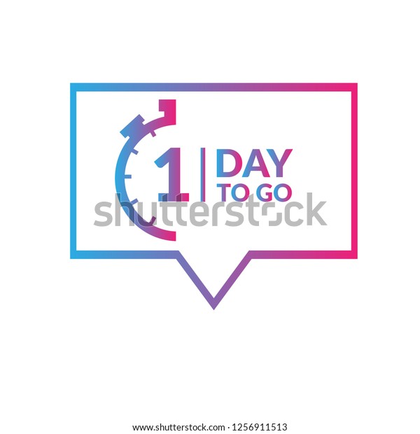One Day Go Sign Label One Stock Vector (Royalty Free) 1256911513 ...