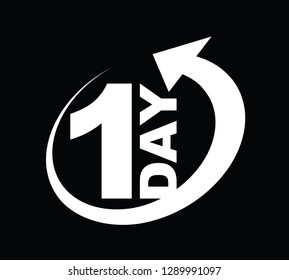 One Hour Arrow Icon Stock Vector (Royalty Free) 1283090785 | Shutterstock