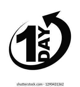 One Hour Arrow Icon Stock Vector (Royalty Free) 1283090785 | Shutterstock
