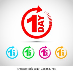 One Day Icon Set Stock Vector (Royalty Free) 1288687789 | Shutterstock