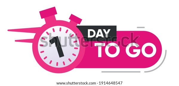 One Day Left Icon 1 Day Stock Vector (Royalty Free) 1914648547 ...