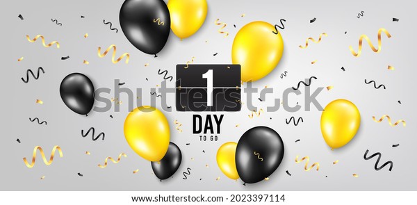 One Day Left Icon Countdown Scoreboard Stock Vector (Royalty Free ...