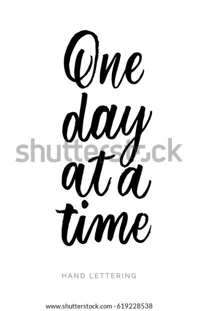 One Day Time Hand Drawn Quote Stock Vector (Royalty Free) 619228538