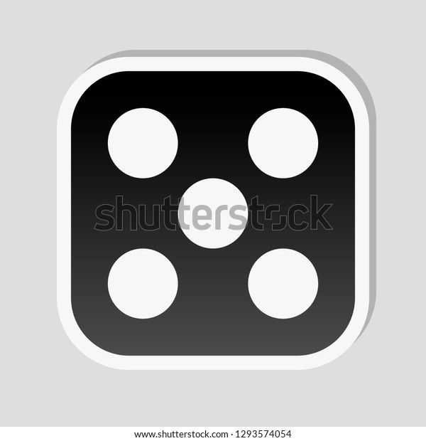One Dice Number Five On Visible Stock Vector (Royalty Free) 1293574054 ...