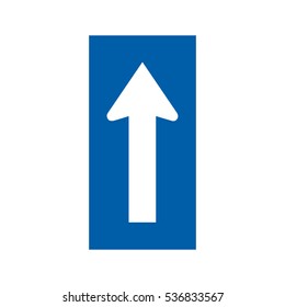 One Direction Large Arrow Sign Forward Stock Vector (Royalty Free ...