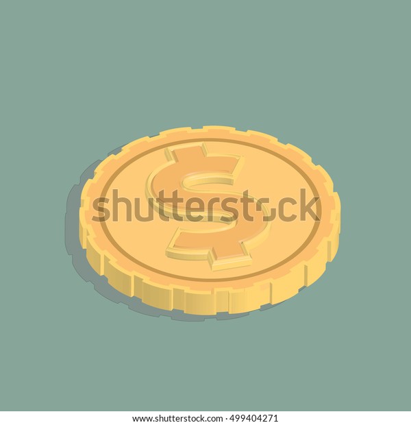 One Dollar Sign Coin Stock Vector (Royalty Free) 499404271 | Shutterstock