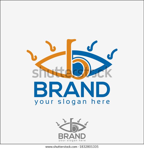 One Eye Logo Letter B Eye Stock Vector (Royalty Free) 1832801335 ...