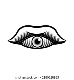 One Eye Vector Detailed Elegant White Stock Vector (Royalty Free ...