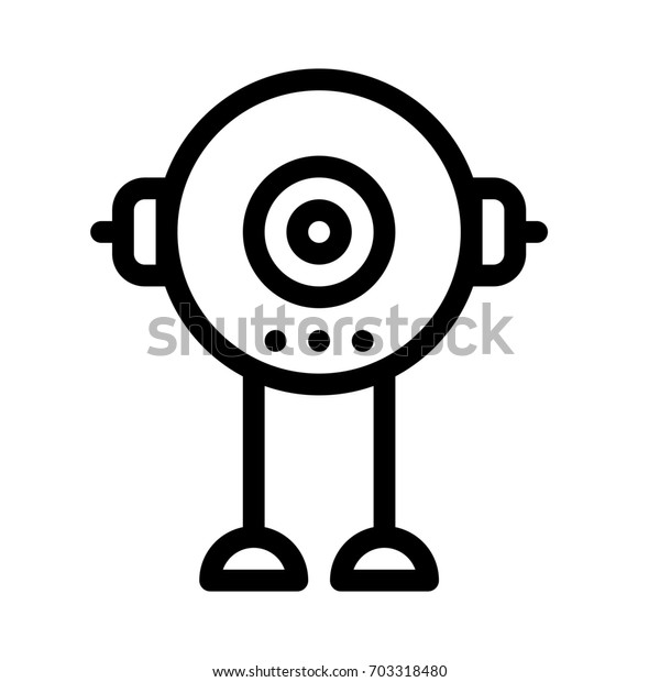 One Eyed Robot Stock Vector (Royalty Free) 703318480 | Shutterstock