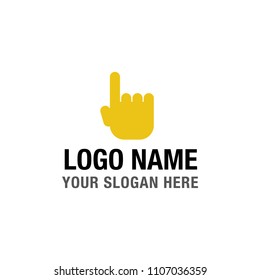 One Finger Design Logo Template Stock Vector (Royalty Free) 1107036359 ...