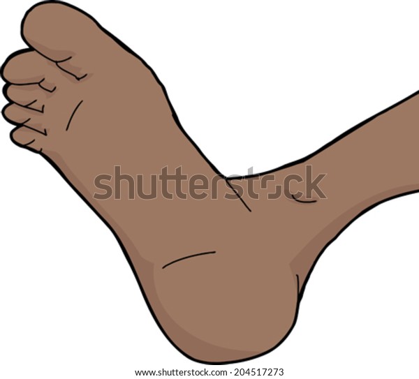 One Foot Sole Cartoon Over Isolated Stock Vector (Royalty Free) 204517273