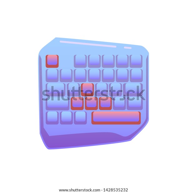 One Hand Gaming Keyboard Gaming Keypad Stock Vector (Royalty Free ...