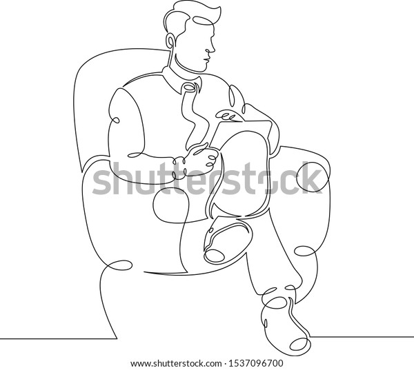 One Isolated Continuous Single Drawn Art Stock Vector (Royalty Free ...