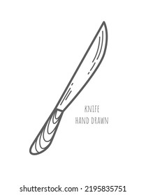 One Knife Wooden Handle Vector Icon Stock Vector (Royalty Free ...