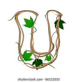 One Letter Alphabet Vector Tree Branches Stock Vector (Royalty Free ...