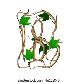 One Letter Alphabet Vector Tree Branches Stock Vector (Royalty Free ...