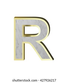 Uppercase Letter R English Alphabet Gold Stock Vector (Royalty Free ...