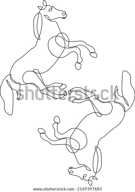 One Line Art Animal Scribble Stock Vector (Royalty Free) 2169397683 ...
