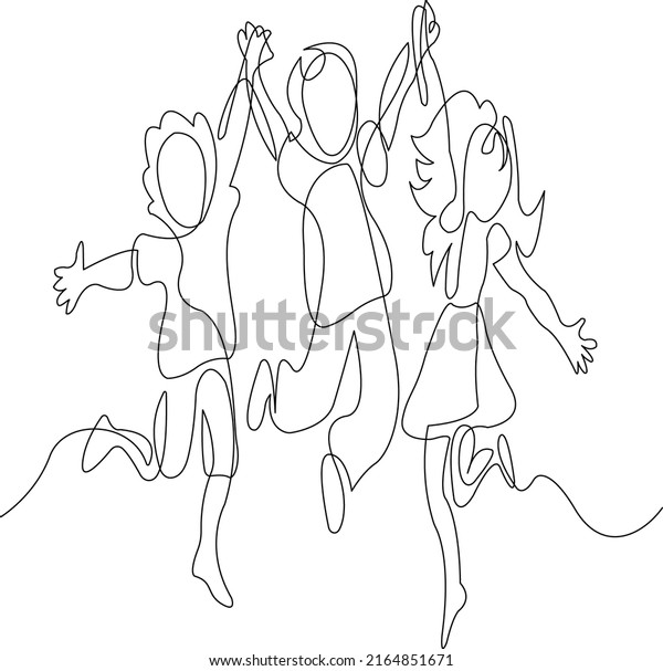 One Line Art Coloring Page Kids Stock Vector (Royalty Free) 2164851671 ...