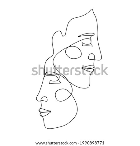 Two Faces In One Drawing | Free download on ClipArtMag