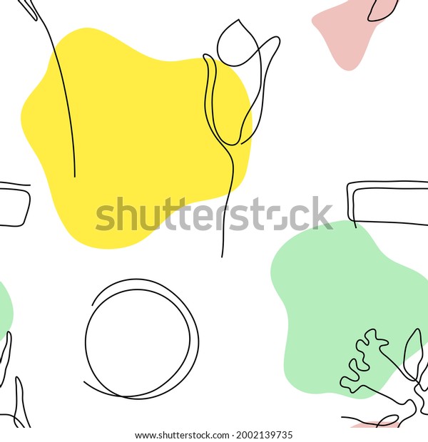 One Line Art Style Tulip Narcissus Stock Vector (Royalty Free ...