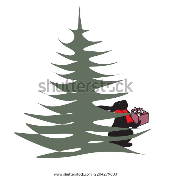 One Line Bunny Rabbits Print Art Stock Vector (Royalty Free) 2204279803 ...