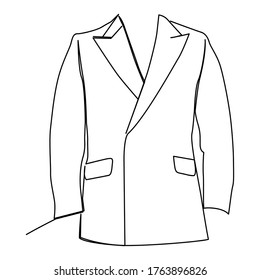 One Line Continuous Drawing Coat Stock Vector (Royalty Free) 1763896826 ...
