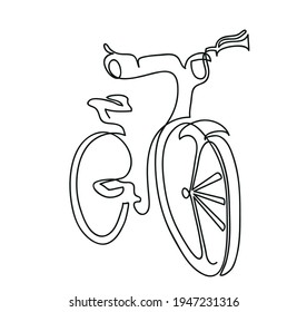 One Line Drawing Bicycle One Continuous 库存矢量图（免版税）1947231316 | Shutterstock