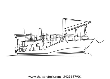 Container Ship Drawing | Free download on ClipArtMag