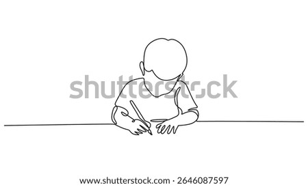 Child Writing Clipart | Free download on ClipArtMag