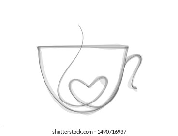One Line Drawing Coffee Logo Design Stock Vector (Royalty Free ...