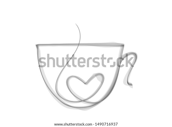 One Line Drawing Coffee Logo Design Stock Vector (Royalty Free ...