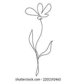 One Line Drawing Flower Art Stock Vector (Royalty Free) 2201192463 ...