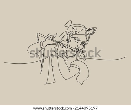 Krishna Line Drawing | Free download on ClipArtMag