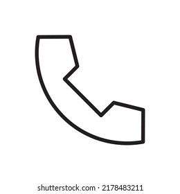 One Line Drawing Telephone Receiver Isolated Stock Vector (Royalty Free ...