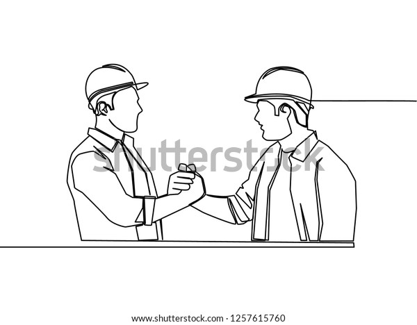 One Line Drawing Two Young Field: vector de stock (libre de regalías ...