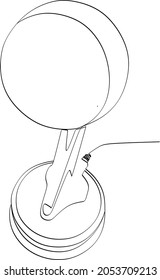 One Line Drawing Wired Microphone Vector Stock Vector (Royalty Free ...