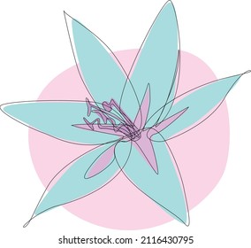 One Line Flower Vector Illustration Calming Stock Vector (Royalty Free ...