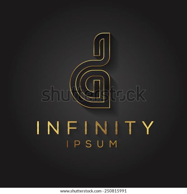 One Line Letter Symbol Vector Illustration Stock Vector (Royalty Free ...