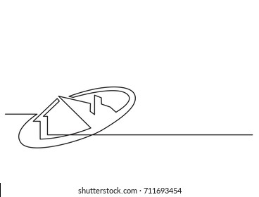 One Line Logo Design Real Estate Stock Vector (Royalty Free) 711693454 ...